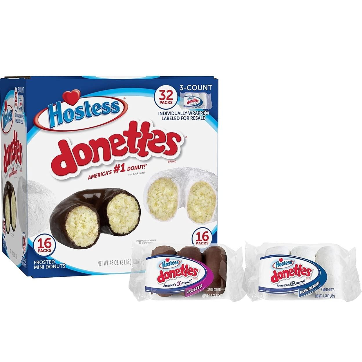 Hostess Mini Donettes Variety Pack - 32 Count (1.5 oz) - Frosted ...