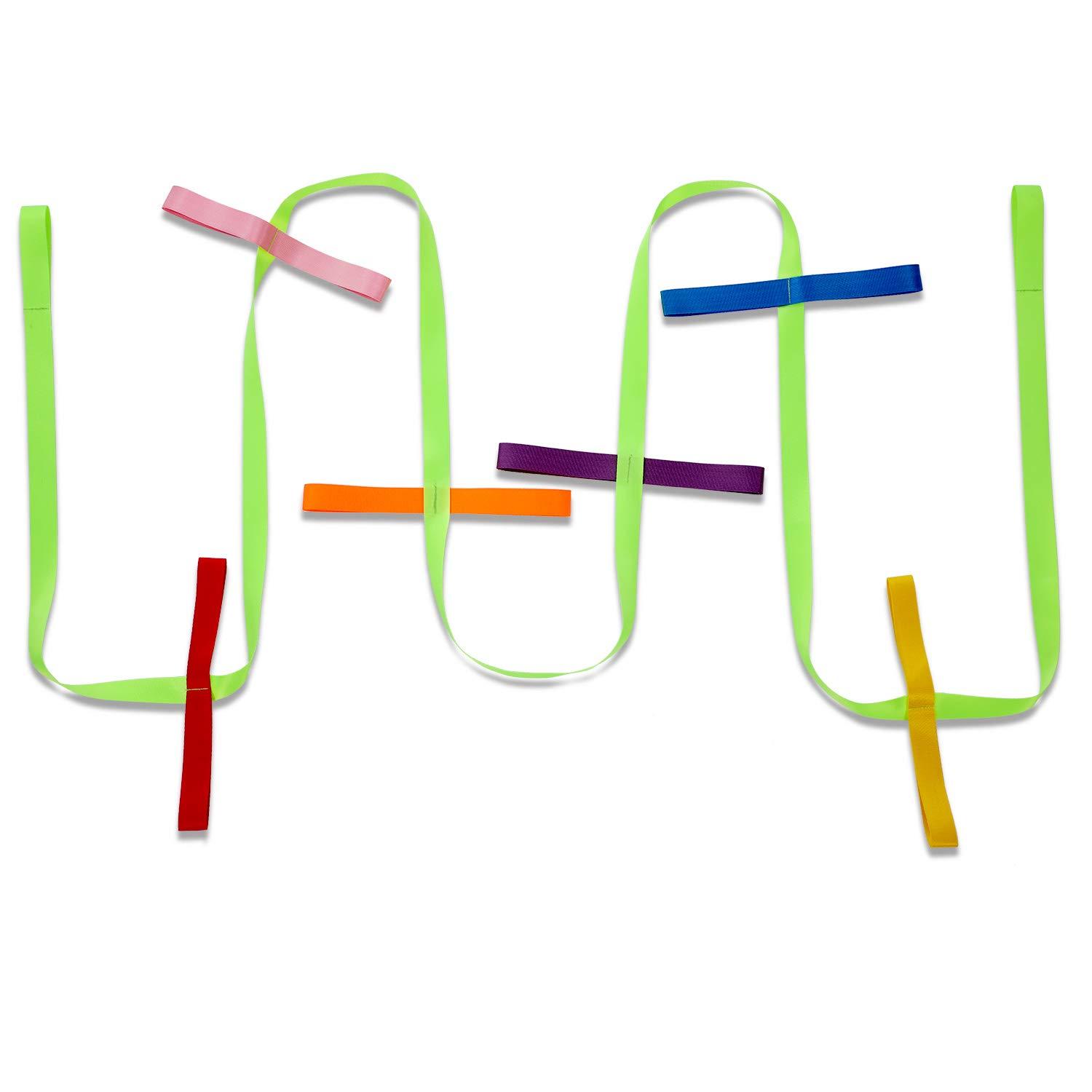 2 Pack Short Walking Rope with 12 Handles for Preschool Children ...
