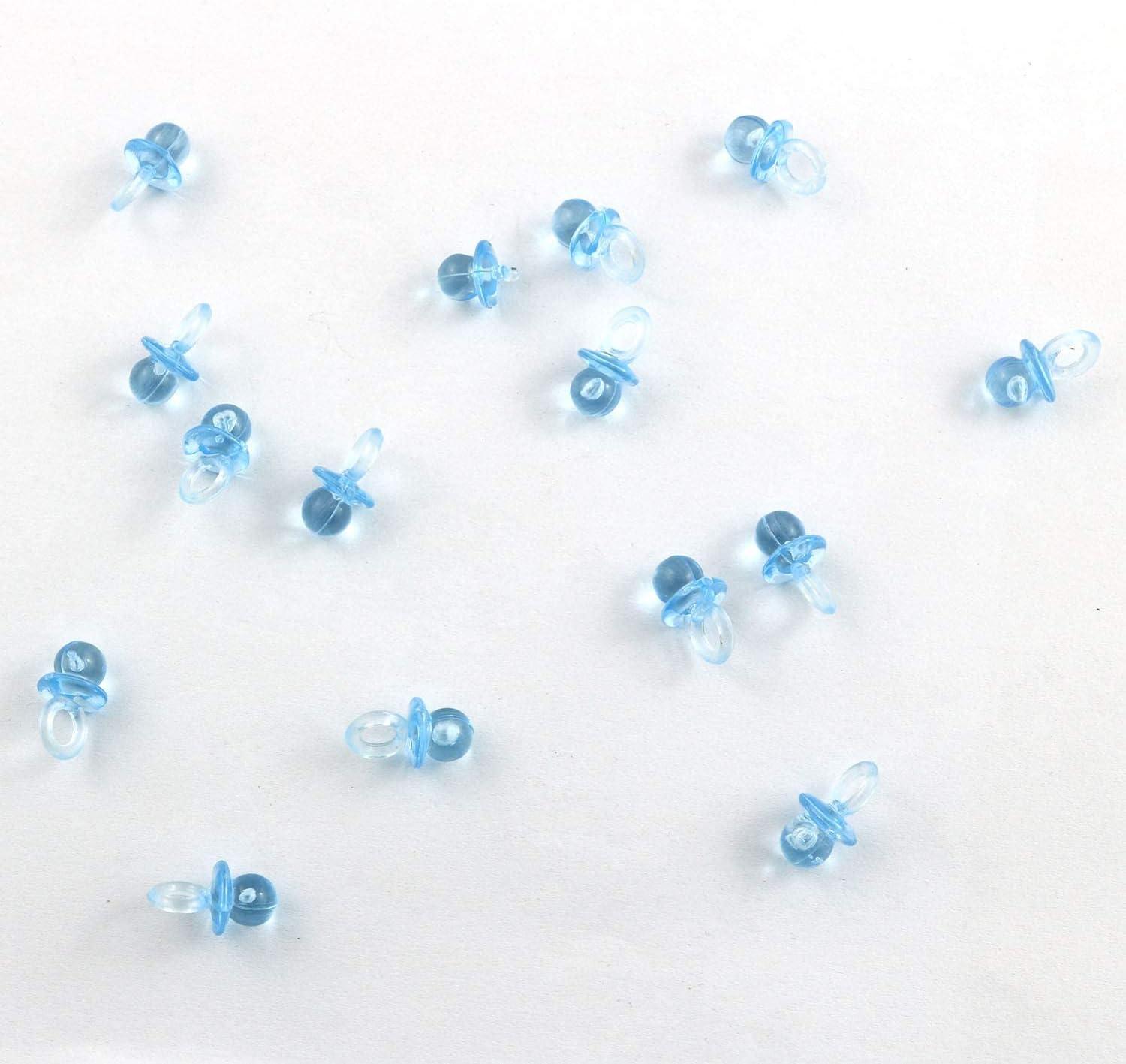 200 Mini Clear Blue Baby Pacifiers for Baby Shower Favors and Party ...