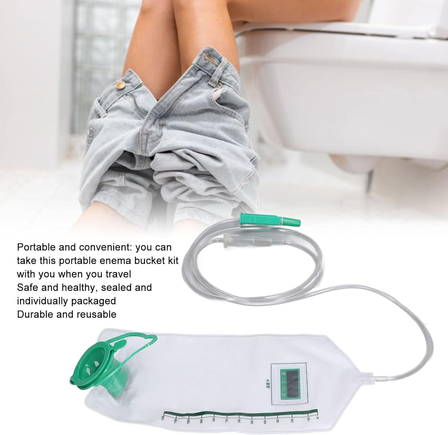 GAVIGIAL KLISTIER SET - 1.2L Reusable Enema Bag with 10-Tube Head ...