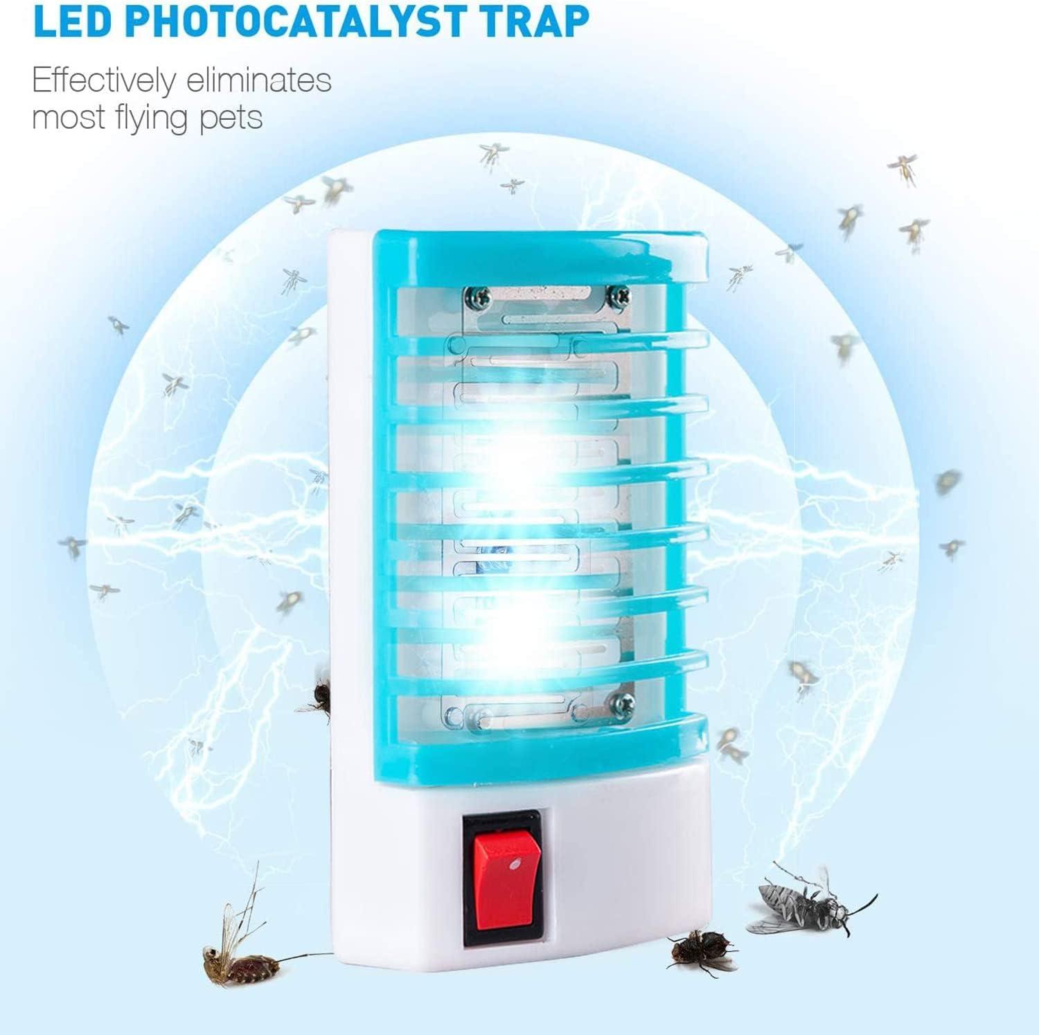 Indoor Bug Zapper Plug-in Mosquito Killer Trap - 2 Pack Electric Fly ...