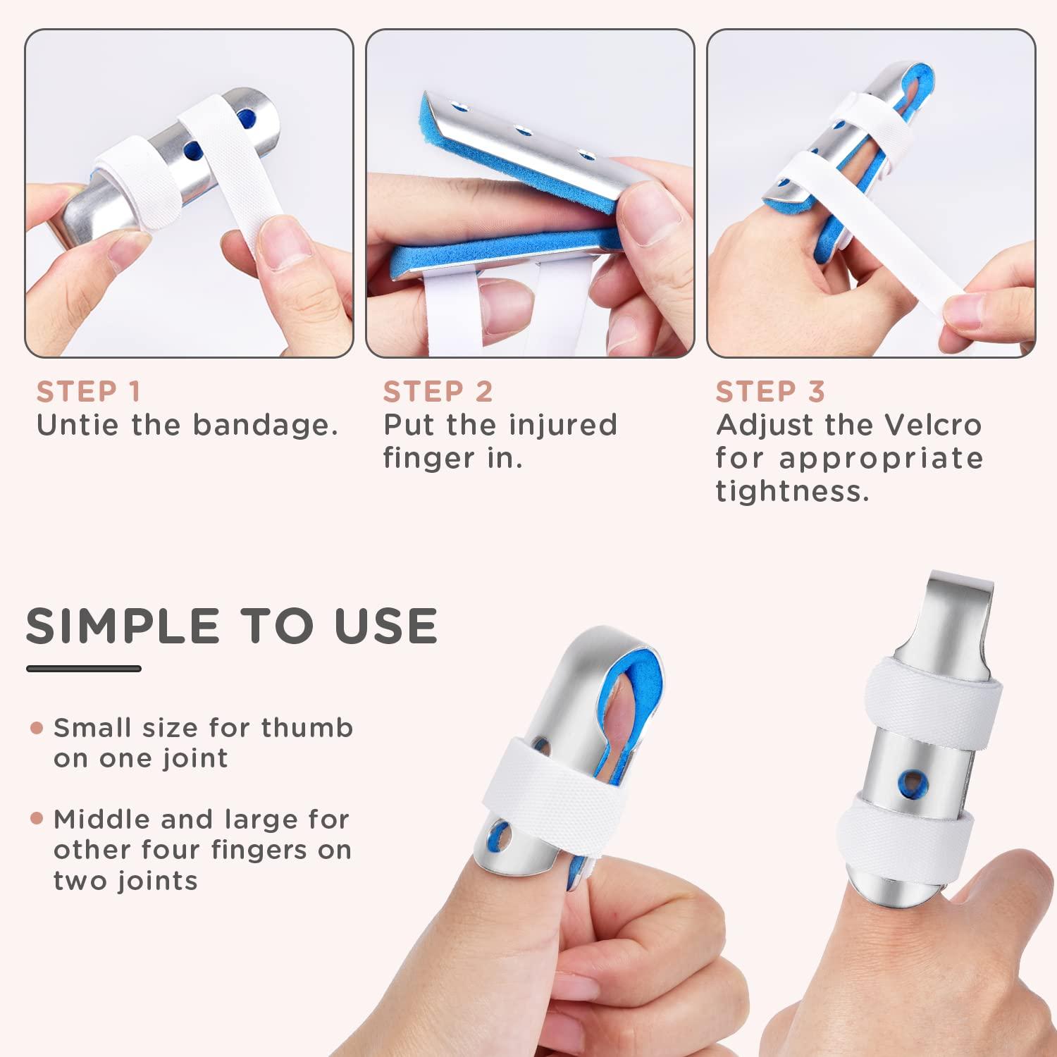 Sopito Finger Splint Set for Broken Fingers - 7PCS Finger Support Brace ...