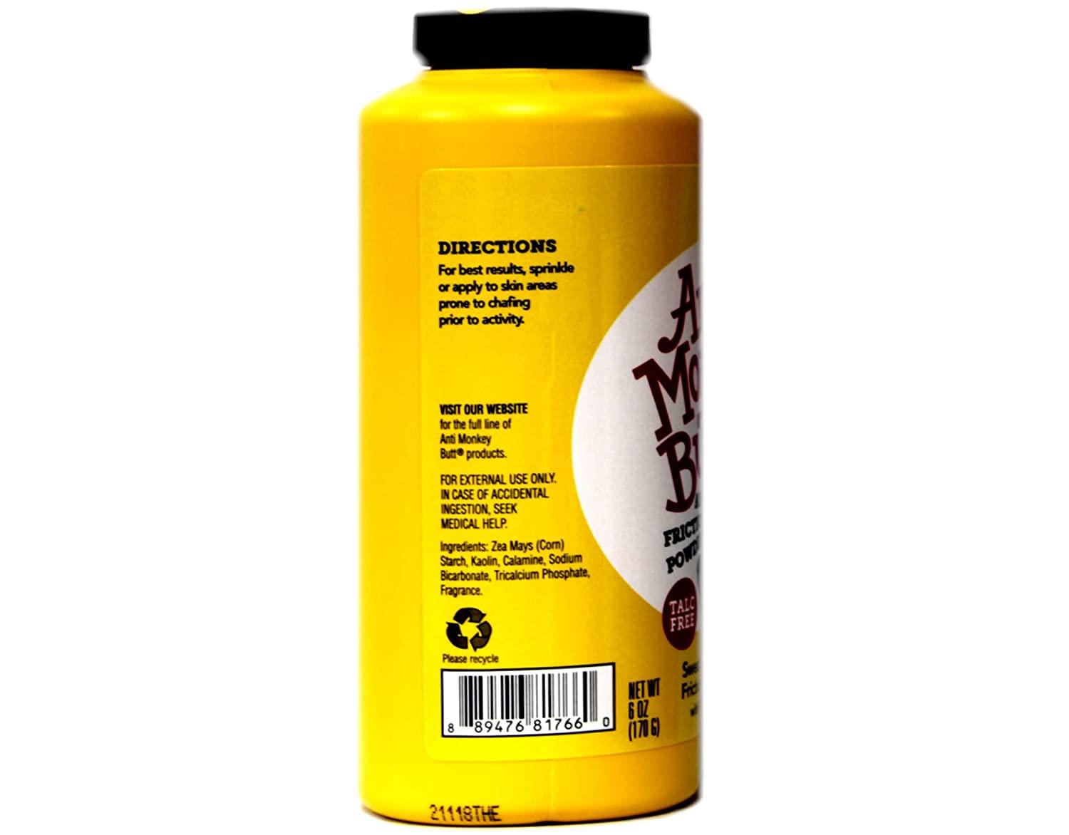 Anti Monkey Butt Powder with Calamine 6 oz (Pack of 2) - Soothing ...