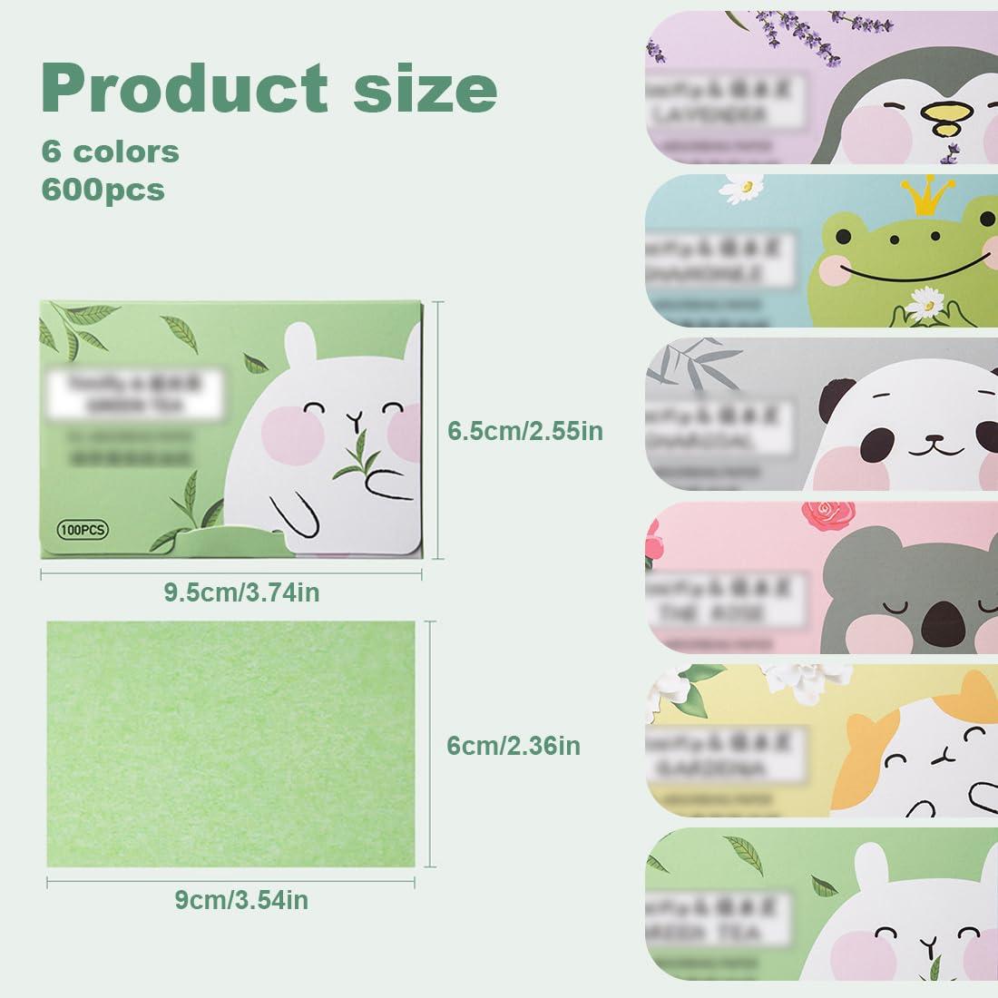 XPEX 600-Piece Blotting Paper - 6 Styles for Oil Control & Greasy Skin ...