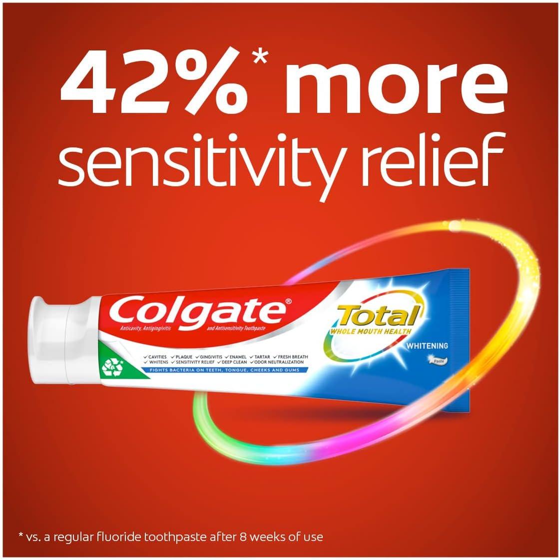 Colgate Total Whitening Toothpaste with Stannous Fluoride - Mint 4.8 Oz ...