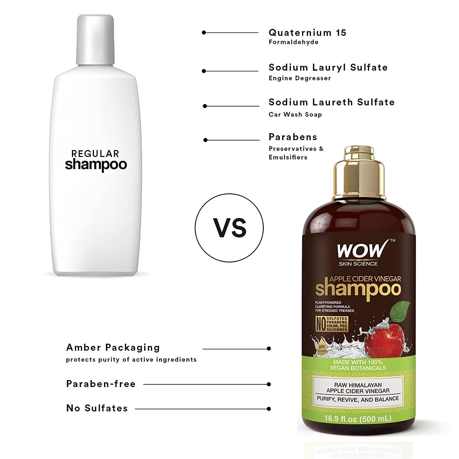 Wow Skin Science Apple Cider Vinegar Shampoo 16.9 fl oz | Hair Care ...