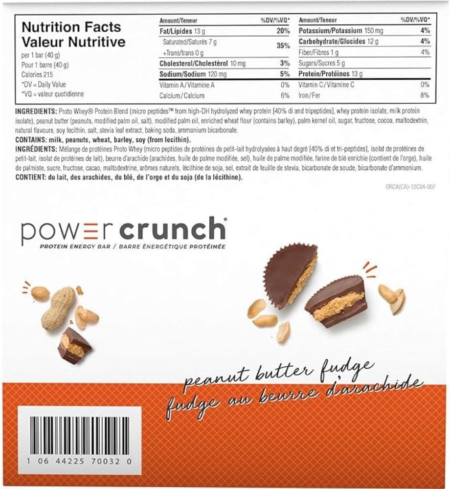 Power Crunch Protein Bar Peanut Butter Fudge 12 Count | Buy Now with ...