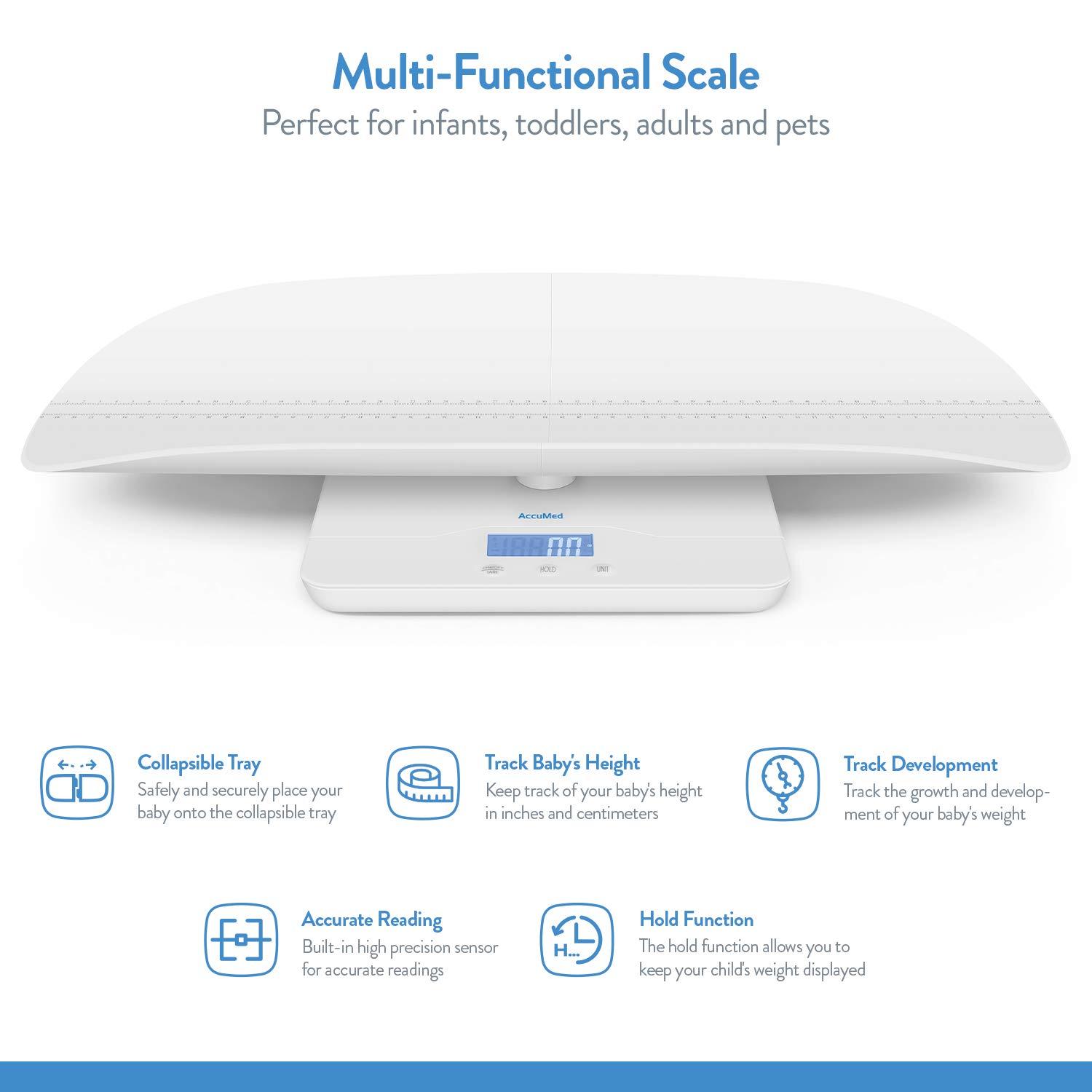 AccuMed Multi-Function Baby & Pet Scale - Digital Weight & Height ...