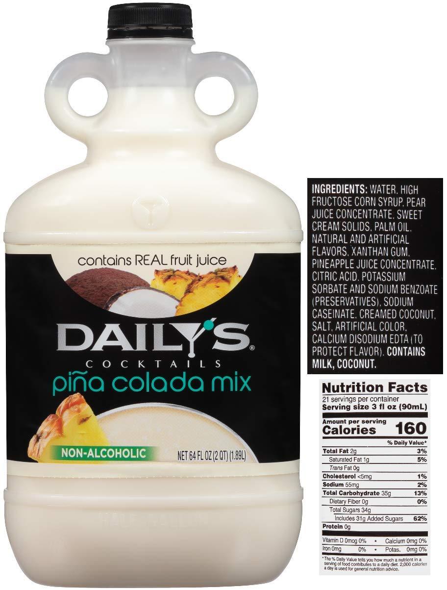 Daily's Cocktail Mix 64 oz - Pina Colada, Margarita, Strawberry Pack of ...