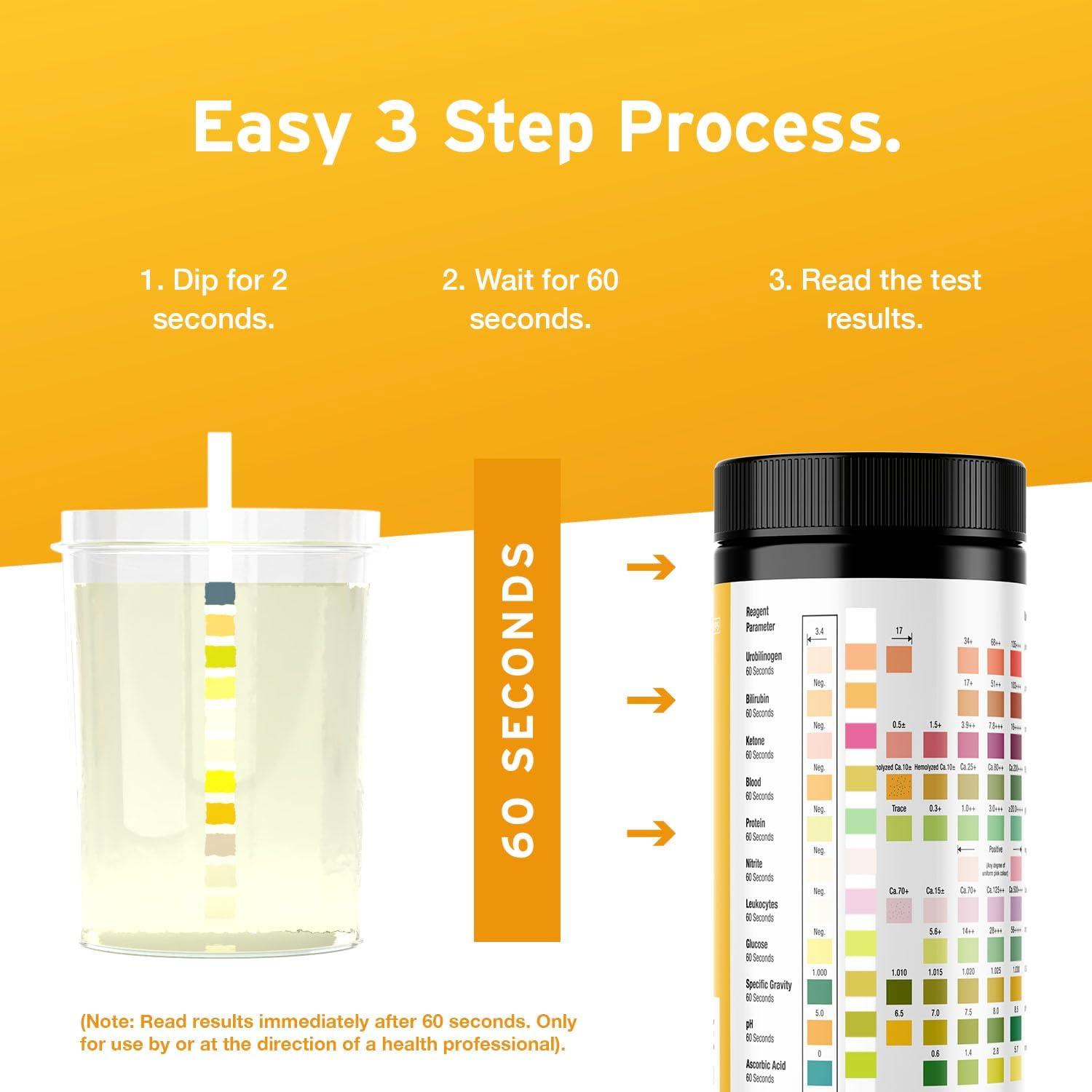 Aidteq Urine Test Strips 11 Parameter Urine Test Strips for ...