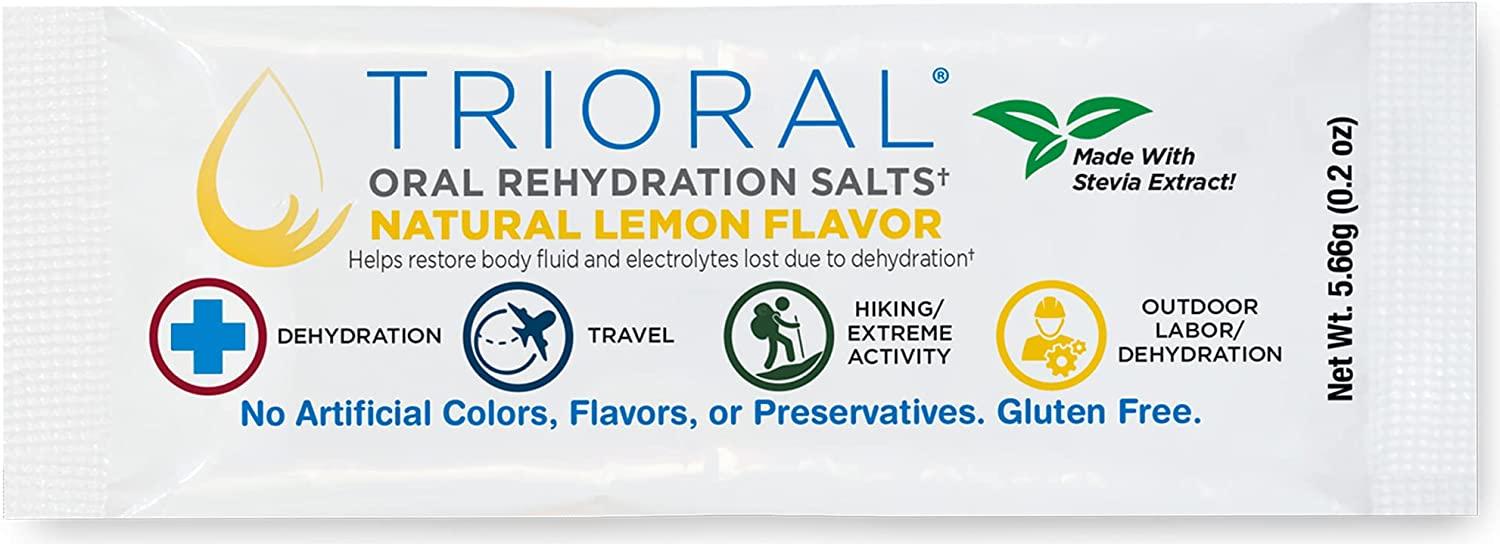 TRIORAL Lemon Rehydration Powder - Electrolyte Salts Formula for ...