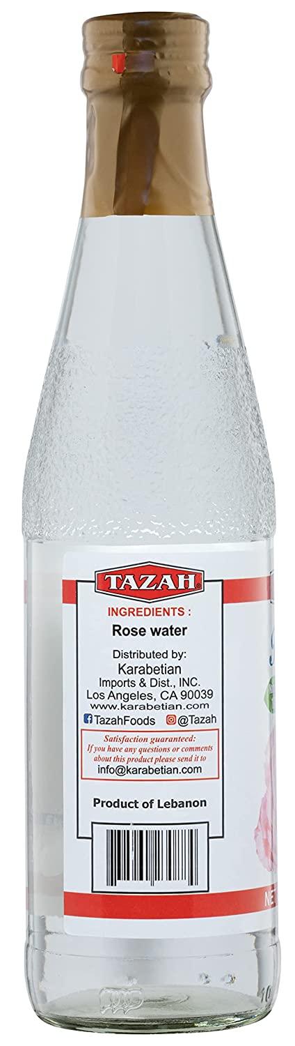 Tazah Lebanese Rose Water 10 Fl Oz - Perfect for Cooking & Baking | Buy ...