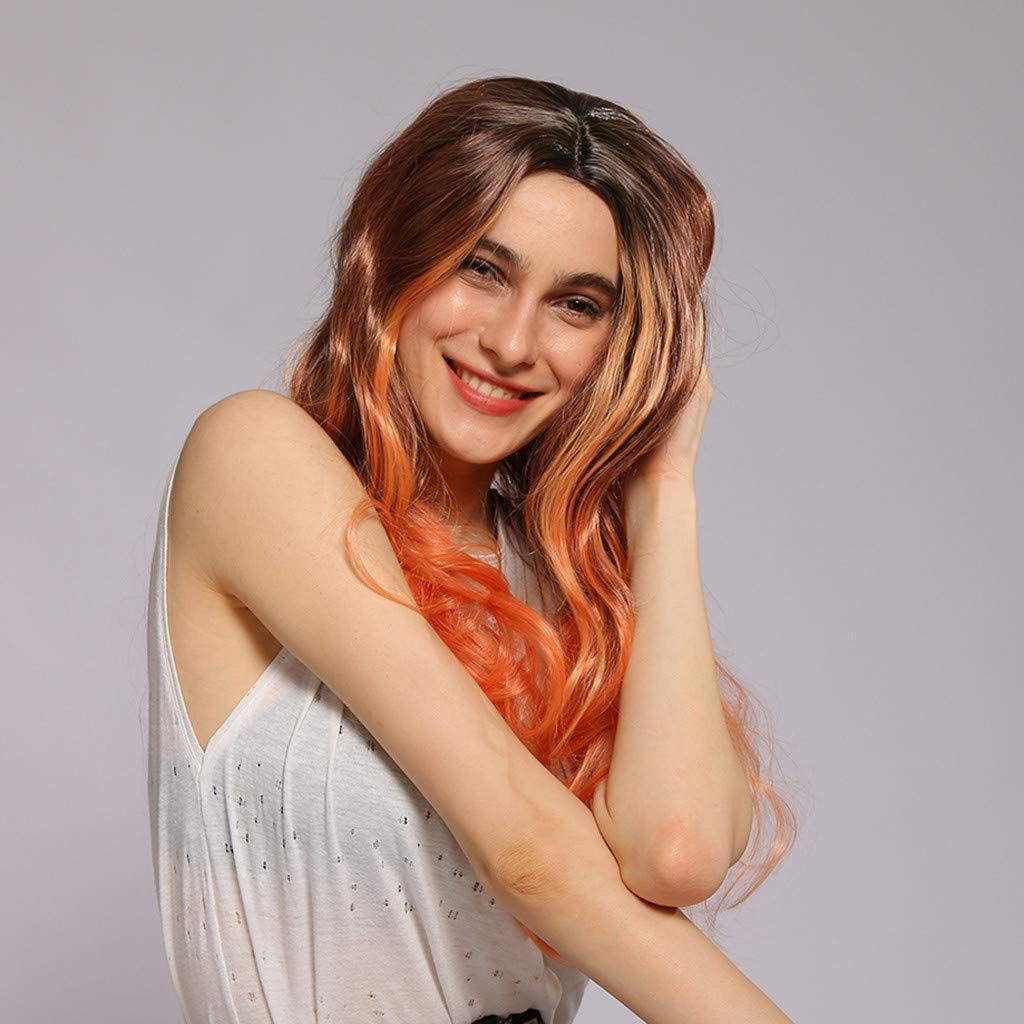 Buy Long Brown Wavy Curly Wig for Women - 50s 60s 70s 80s Brazilian ...