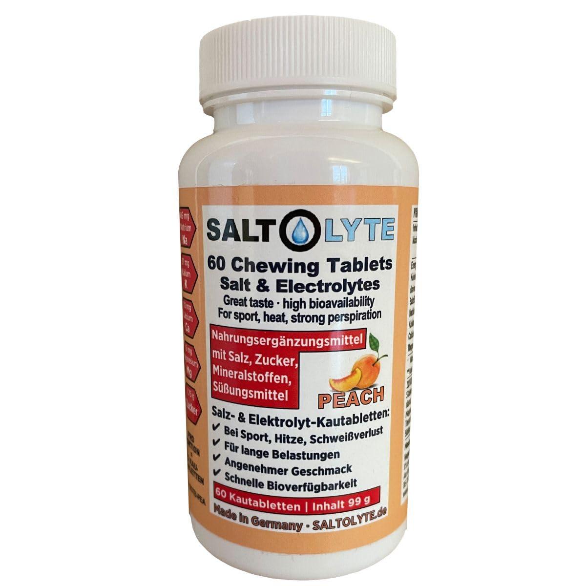 SALTOLYTE 60 Chewing Tablets - Peach Flavor | Electrolyte & Salt ...