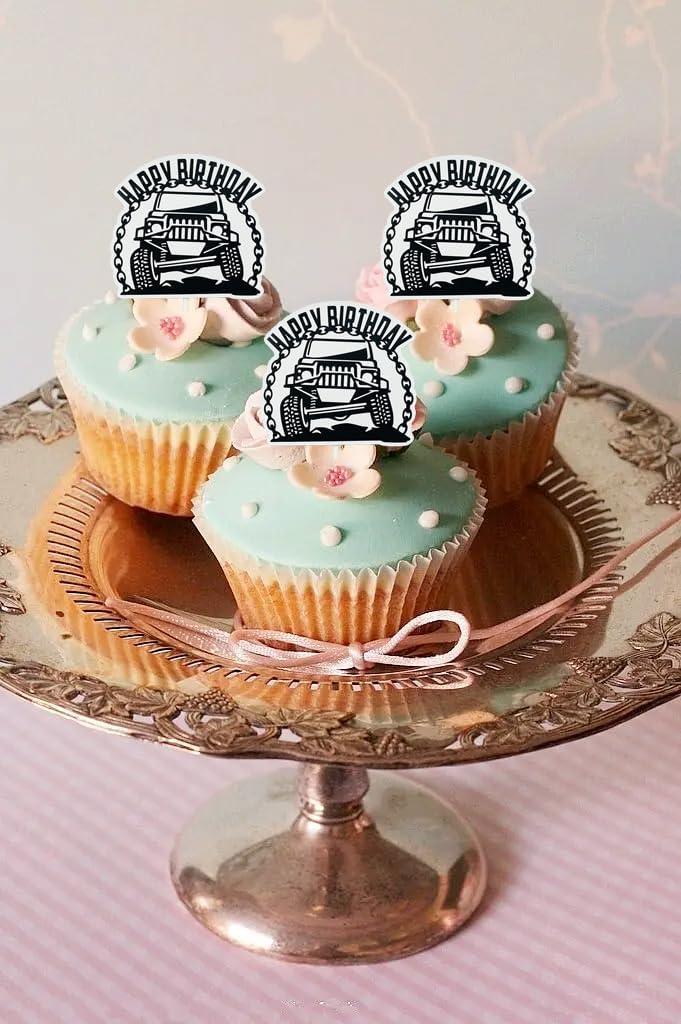 Pickup Cupcake Topper 24Pcs Off-road Vehicle Cupcake Topper SUV ...