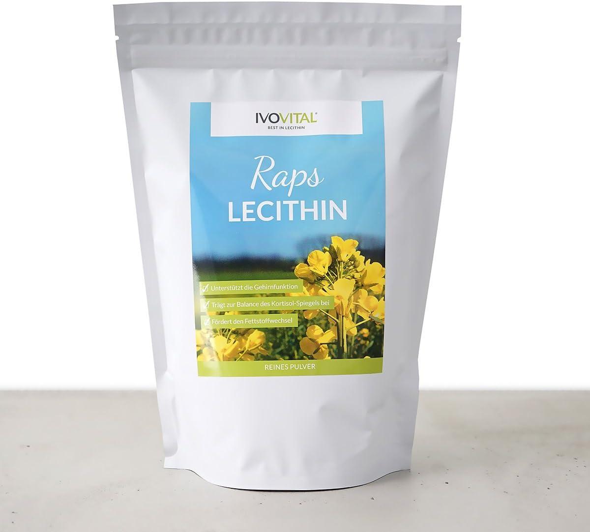 Buy Pure Rapeseed Lecithin Powder IVOVITAL - 600g Additive-Free for ...