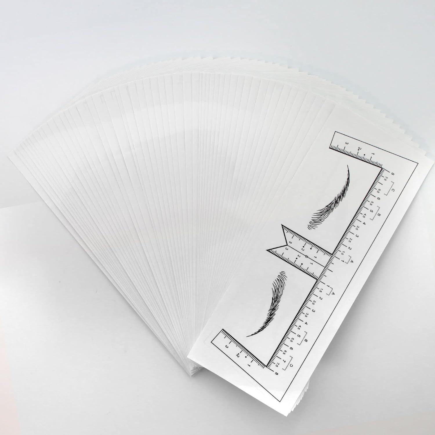 Guapa Eyebrow Ruler 50pcs/pack - Disposable Microblading Sticker for ...