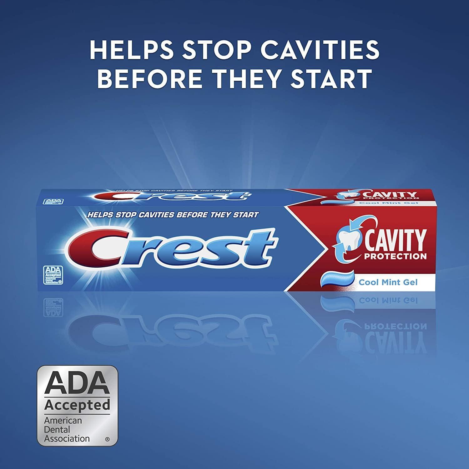 Crest Cool Mint Gel Toothpaste - 8.2 oz (Pack of 5) | Cavity Protection ...