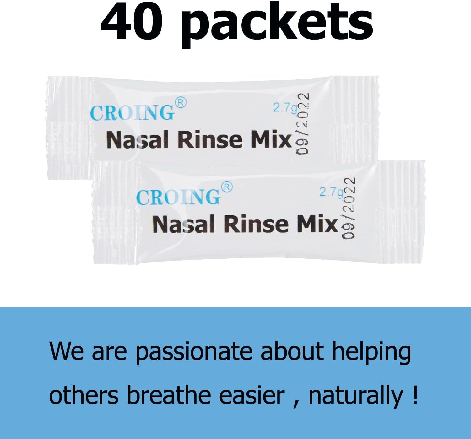 Croing Neti Pot Sinus Rinse Bottle with Nasal Spray Bottle - BPA Free ...