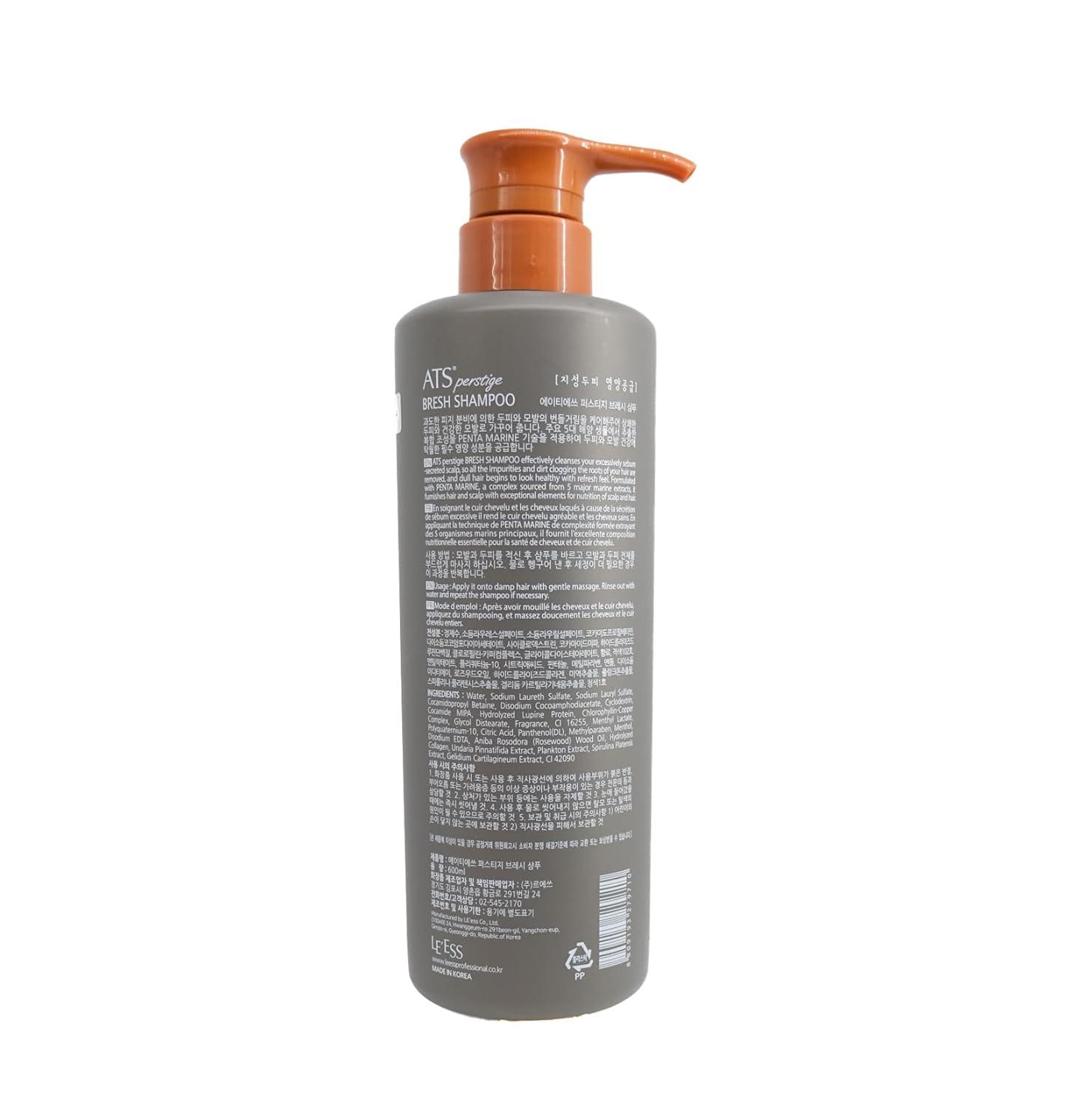 ATS Perstige Bresh Shampoo 600ML | Oily Scalp Care | Silicone Free ...
