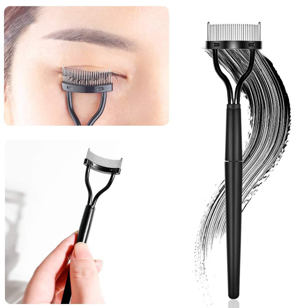 Sonku 7 Pack Foldable Steel Eyebrow Comb & Brush + 20 Disposable ...