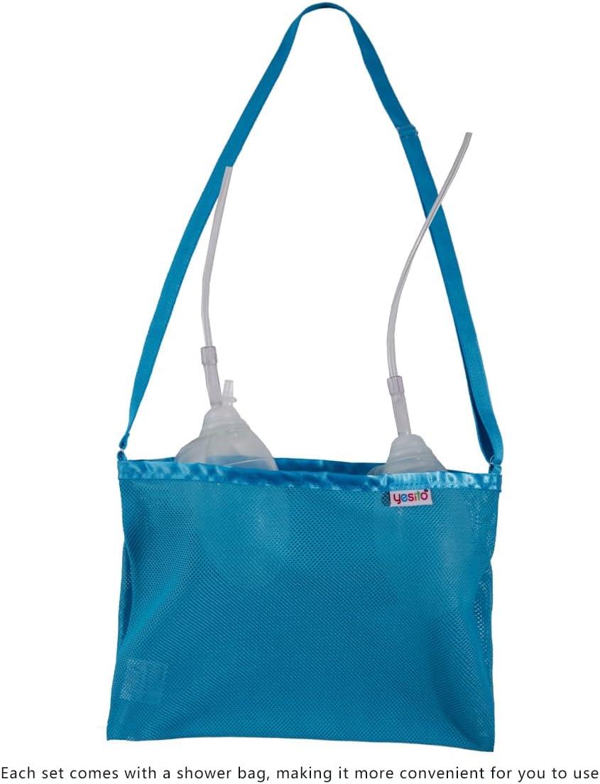 Mastectomy Drain Pouch with Shower Bag | Blue Mesh Drainage for Breast ...