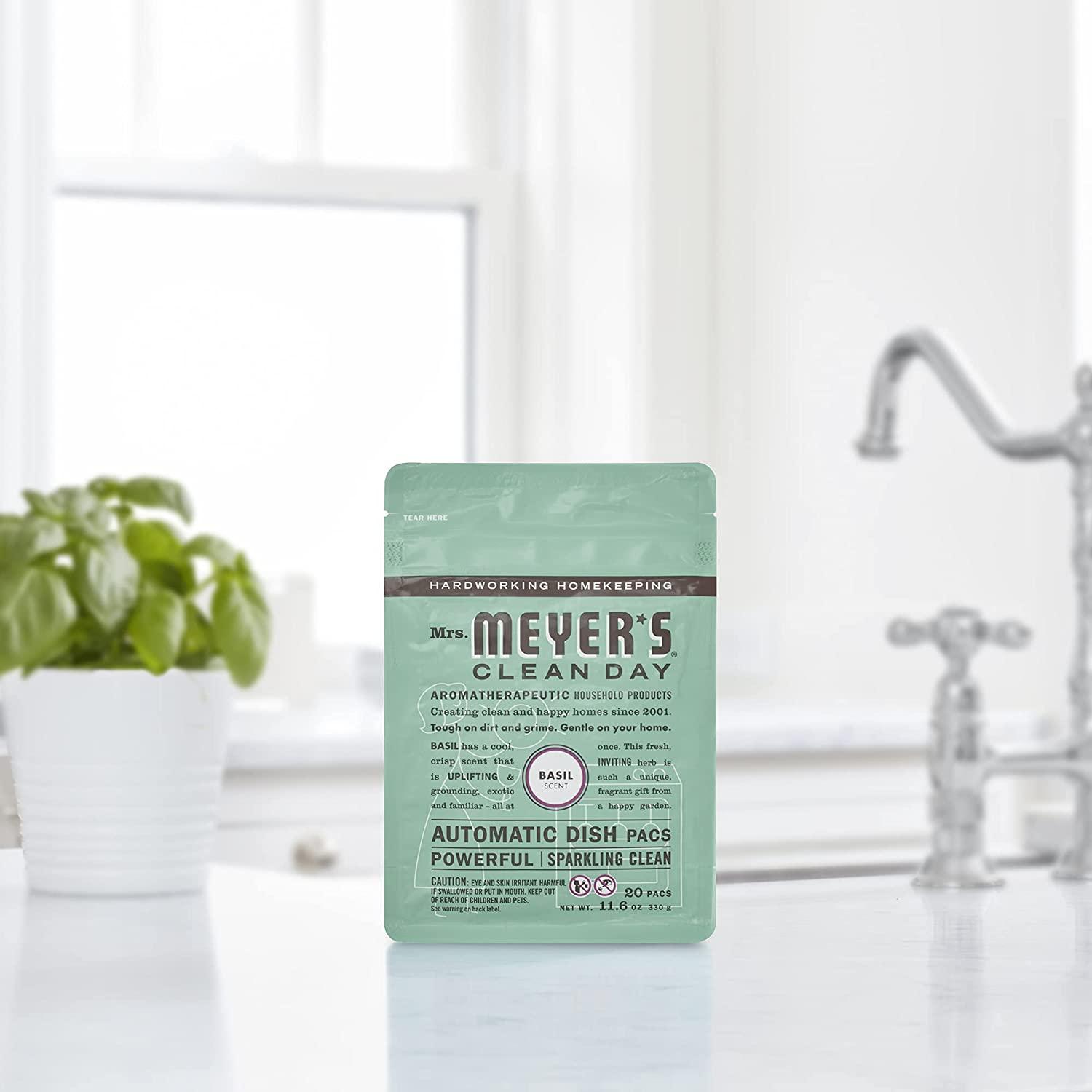 Mrs. Meyer's Automatic Dishwasher Pods - Basil Scent, 60 Count (Pack of ...