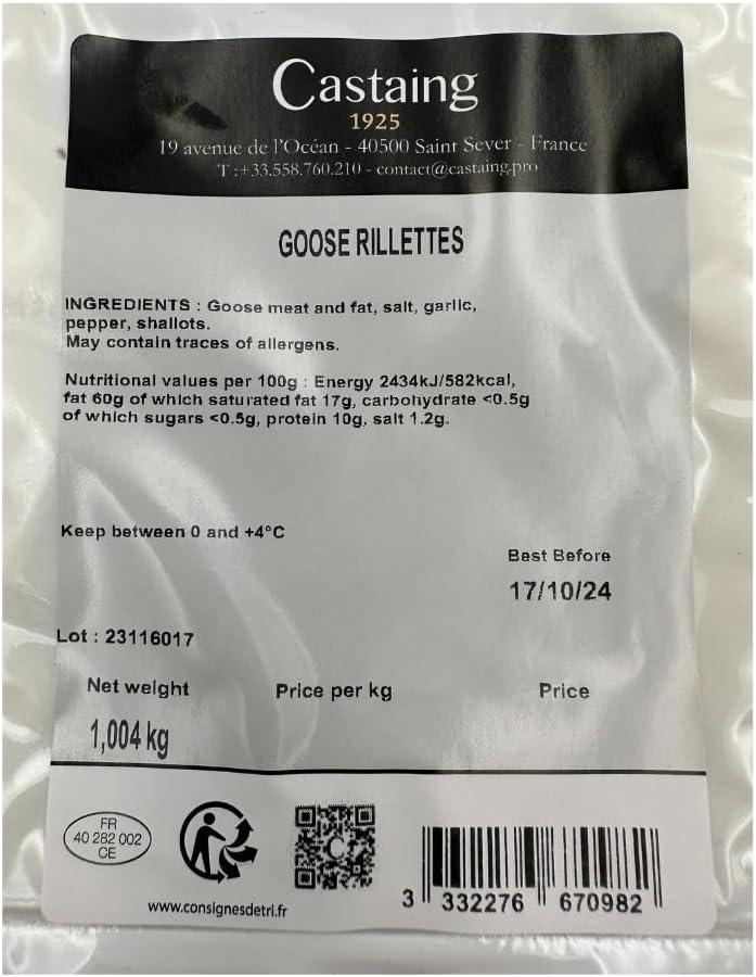Castaing Goose Rillettes 1kg | Buy Now with Express International ...