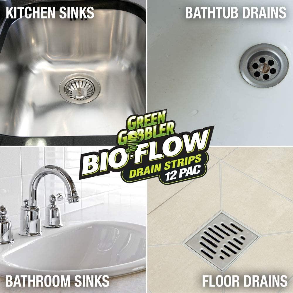 Green Gobbler BIO-Flow Drain Strips - 24 Strips | Effective Drain ...