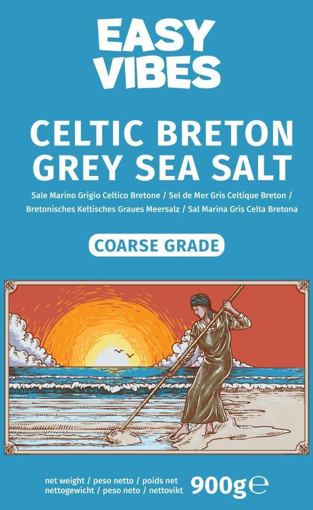 Easy Vibes - Celtic Salt - Breton Grey Sea Salt (900g) - Coarse Salt ...