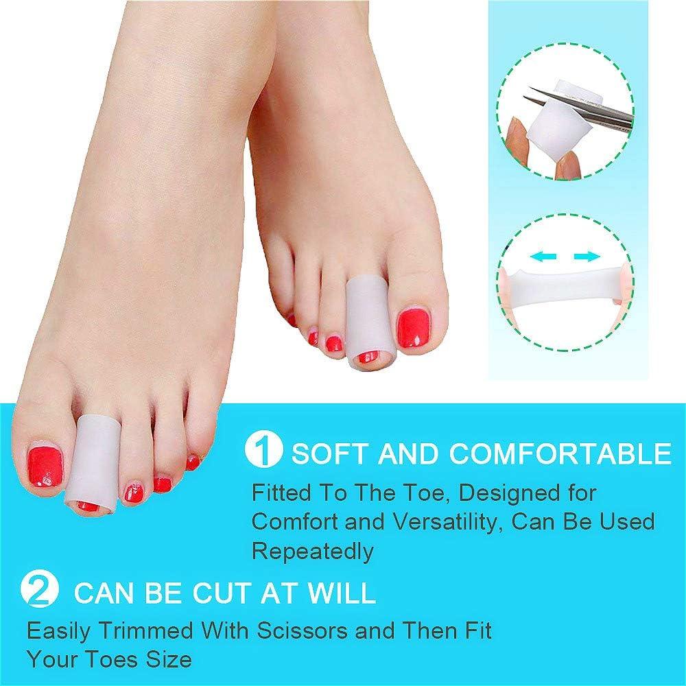 Povihome Toe Sleeves - 10 Pack Toe Protectors for Hammer Toe, Corns ...