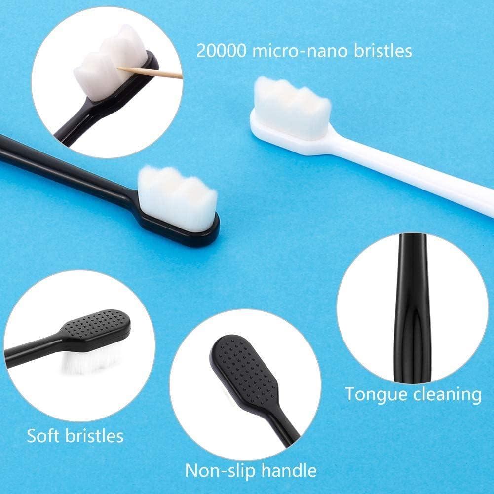 metagio 4 Packs Soft Micro Nano Manual Toothbrush Soft Bristled Adult ...