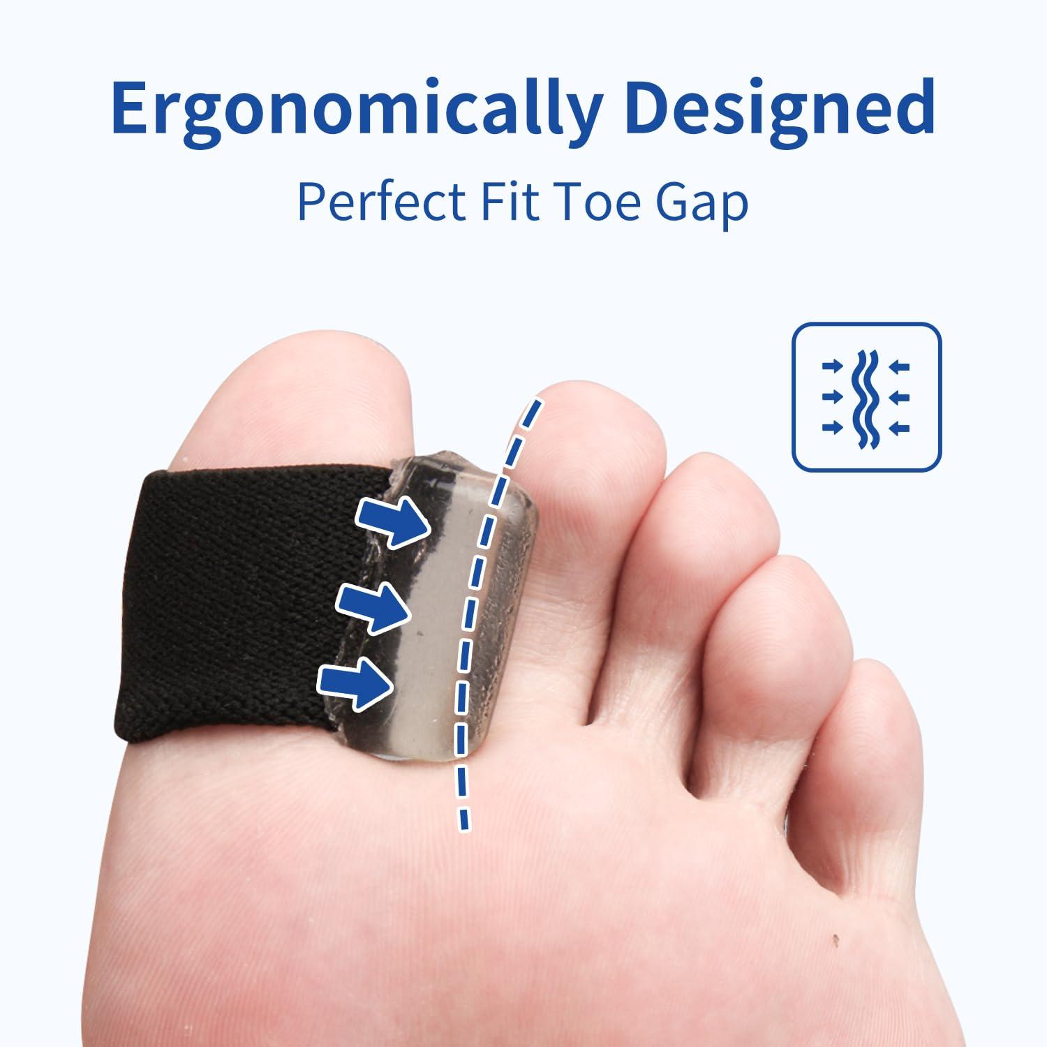 Ajoysoul Advanced Toe Separator - 6-Pack Big Toe Spacer with Elastic ...