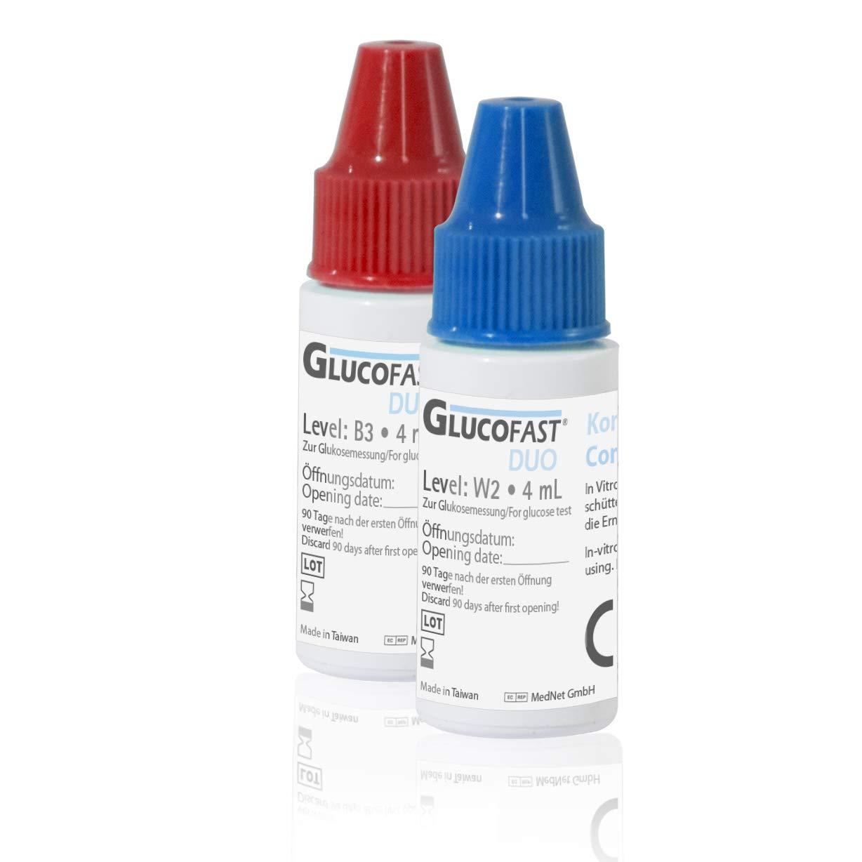 Glucofast Duo Blood Glucose Control Solution 2x4mL | Accurate Glucose ...