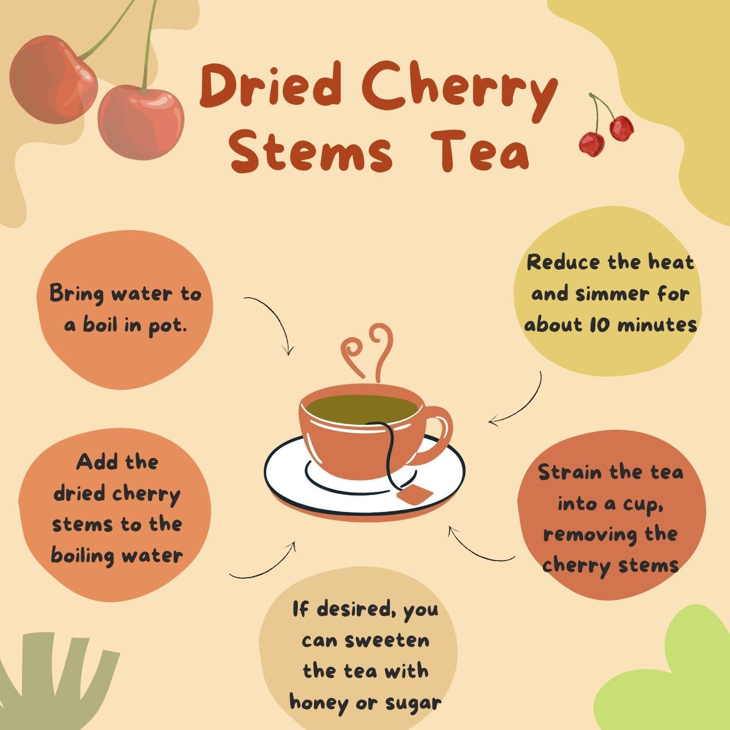 Dried Cherry Stems Loose Tea 50g - Virgolden | Natural Tea Stalks for ...