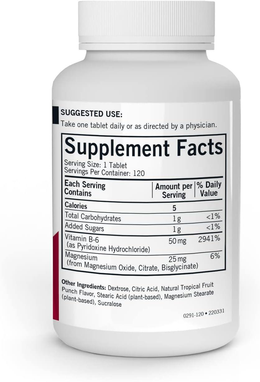 Kirkman Vitamin B6 with Magnesium - 120 Chewable Tablets | Potent ...