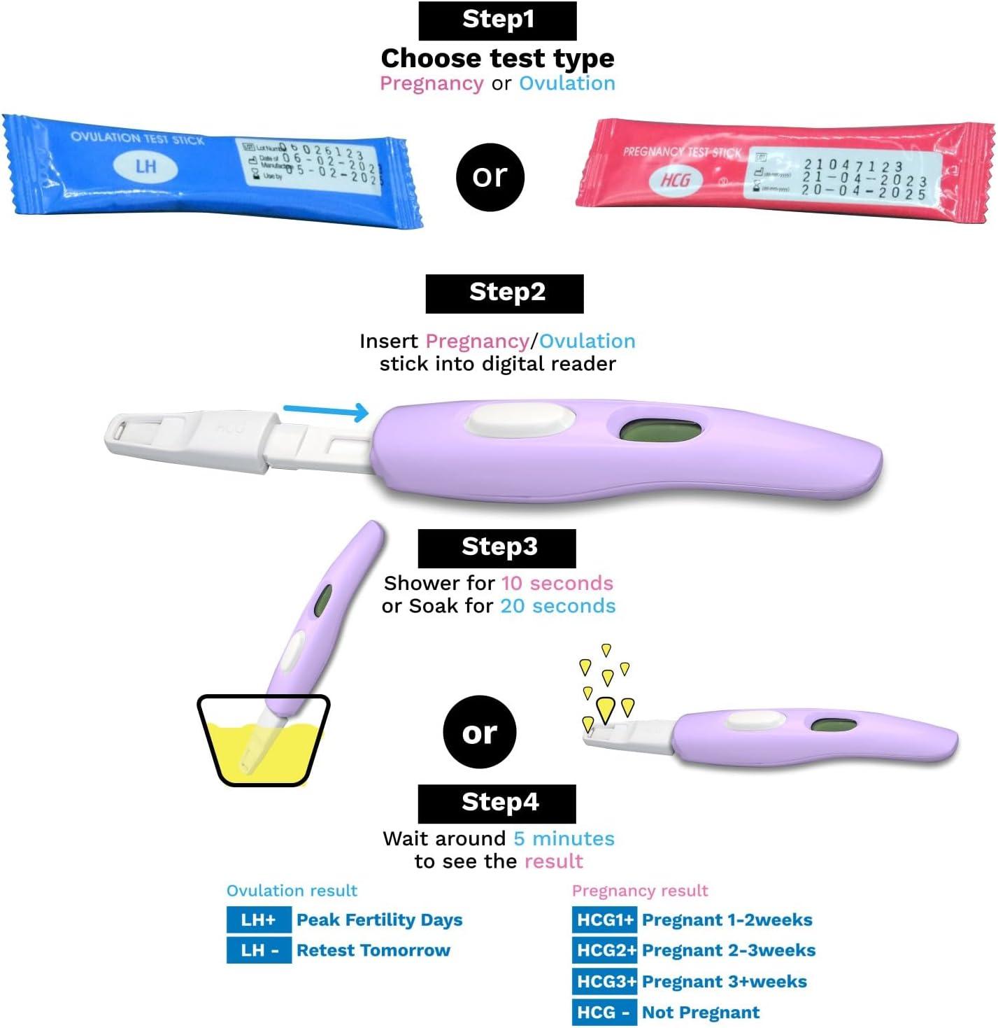 Digital Pregnancy Test & Ovulation Kit - Weeks Indicator 7 LH & 3 HCG ...