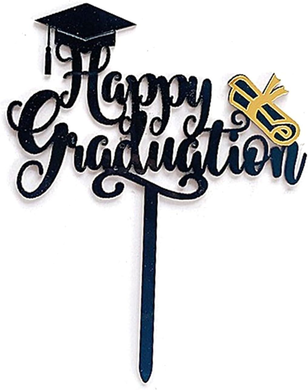 Graduation Cap Cake Topper Acrylic Pick Gift Son Daughter Classmate ...