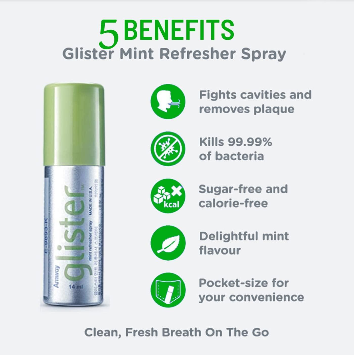 Amway Glister Mouth Freshener Spray 2-Pack - Mint Flavored Amway Glister Mouth Freshener Spray 2-Pack - Mint Flavored