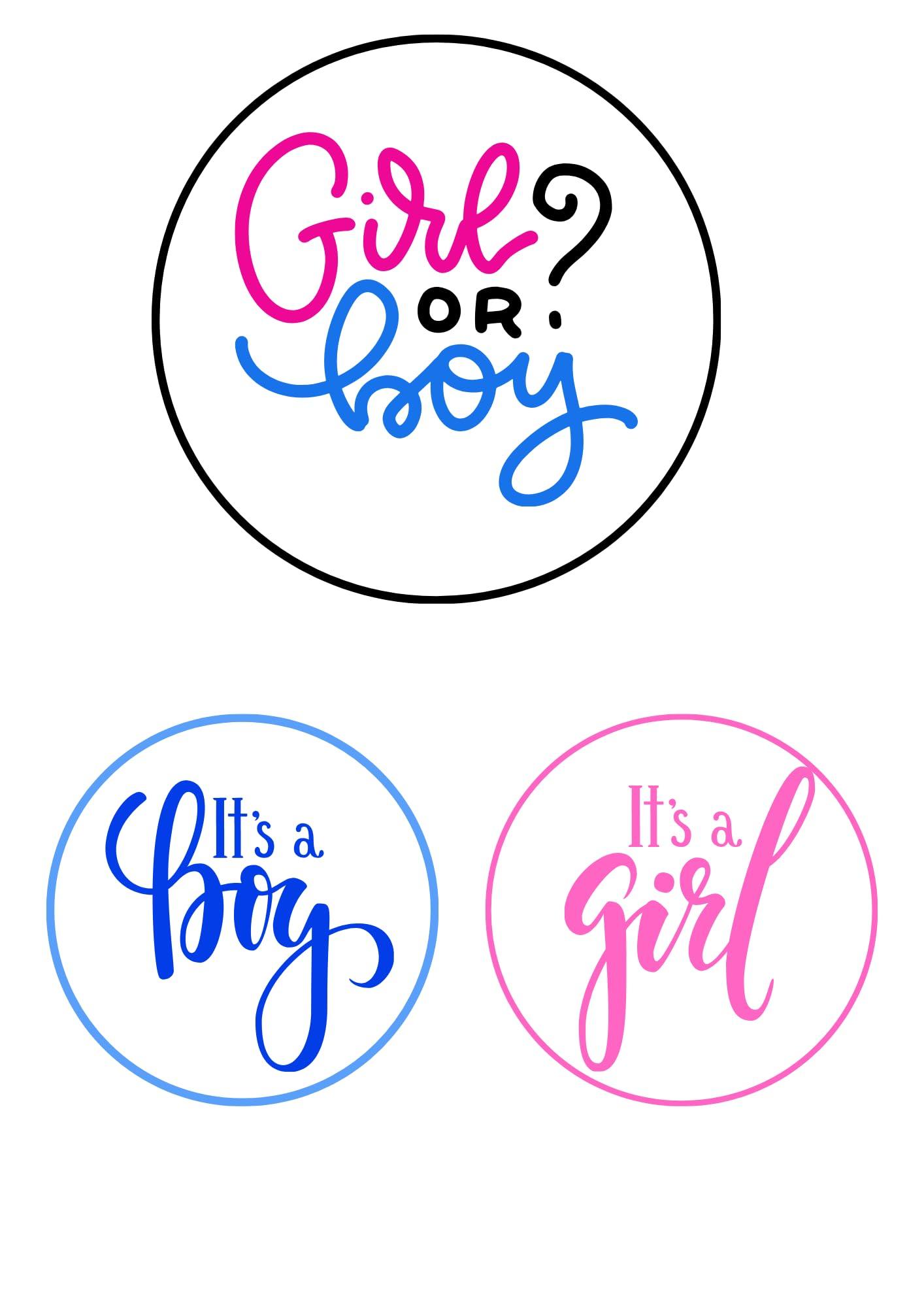 Gender Reveal BURN AWAY CAKE TREND! EDIBLE Cake Toppers 1 x wafer/ 2 x ...