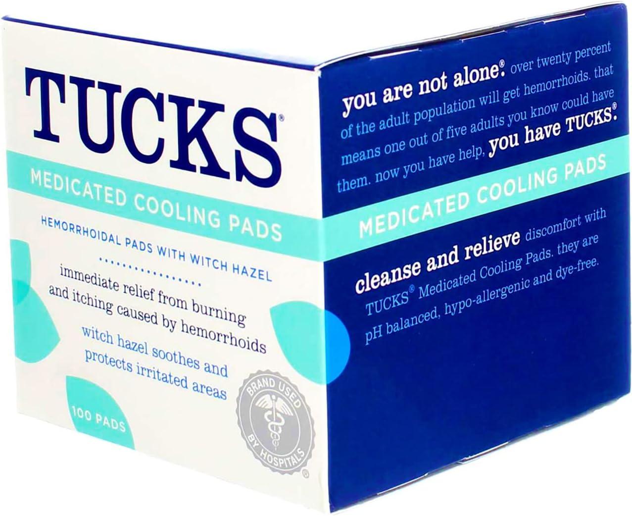 TUCKS Medicated Cooling Pads 100 Count - Pack of 3 | Soothing Relief ...