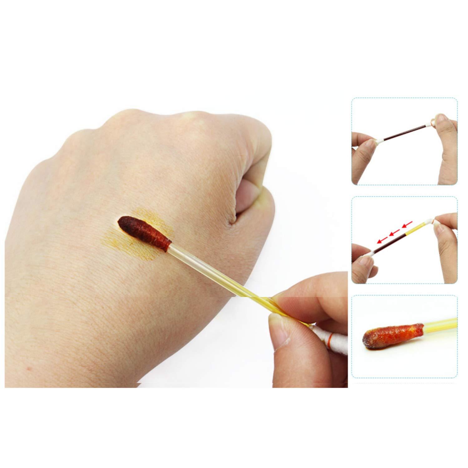 HUNWEY 75ct Disposable Iodine Cotton Swabs - Emergency Care Sanitary ...