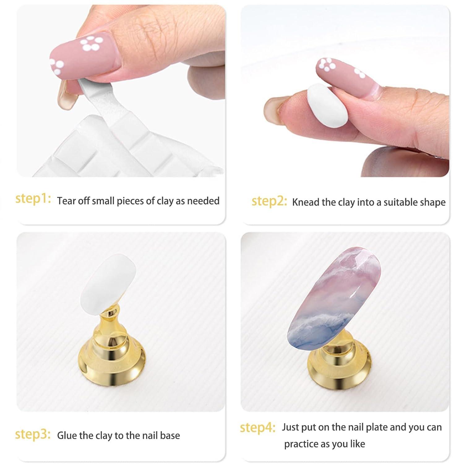 Acrylic Nail Display Stand Set - Training Fingernail Holder for ...