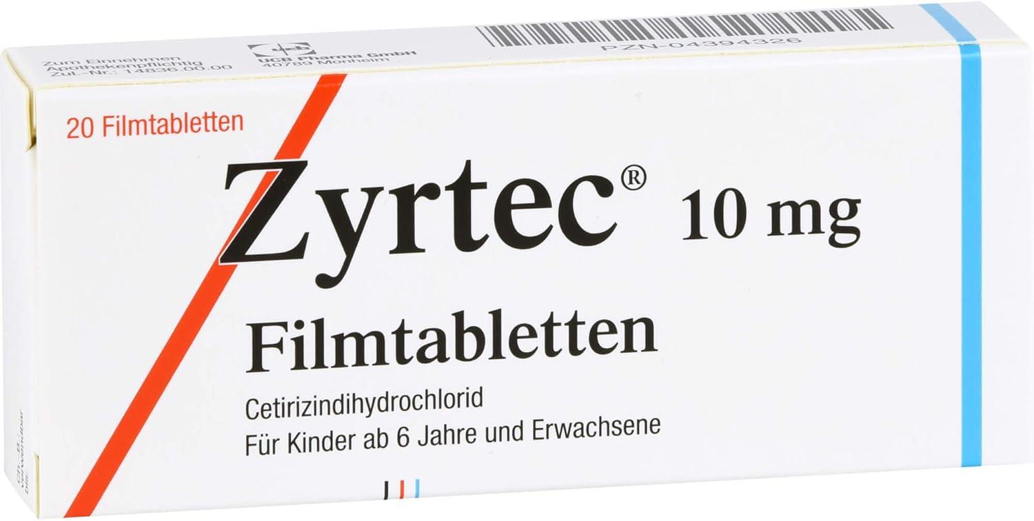 Buy Zyrtec 10 mg Film-Coated Tablets - 20 Hour Allergy Relief | Fast ...