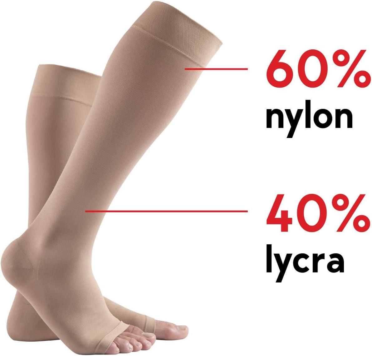 Lauma Medical Compression Knee Stockings Class 2 - 23-32 mmHg Open Toe ...