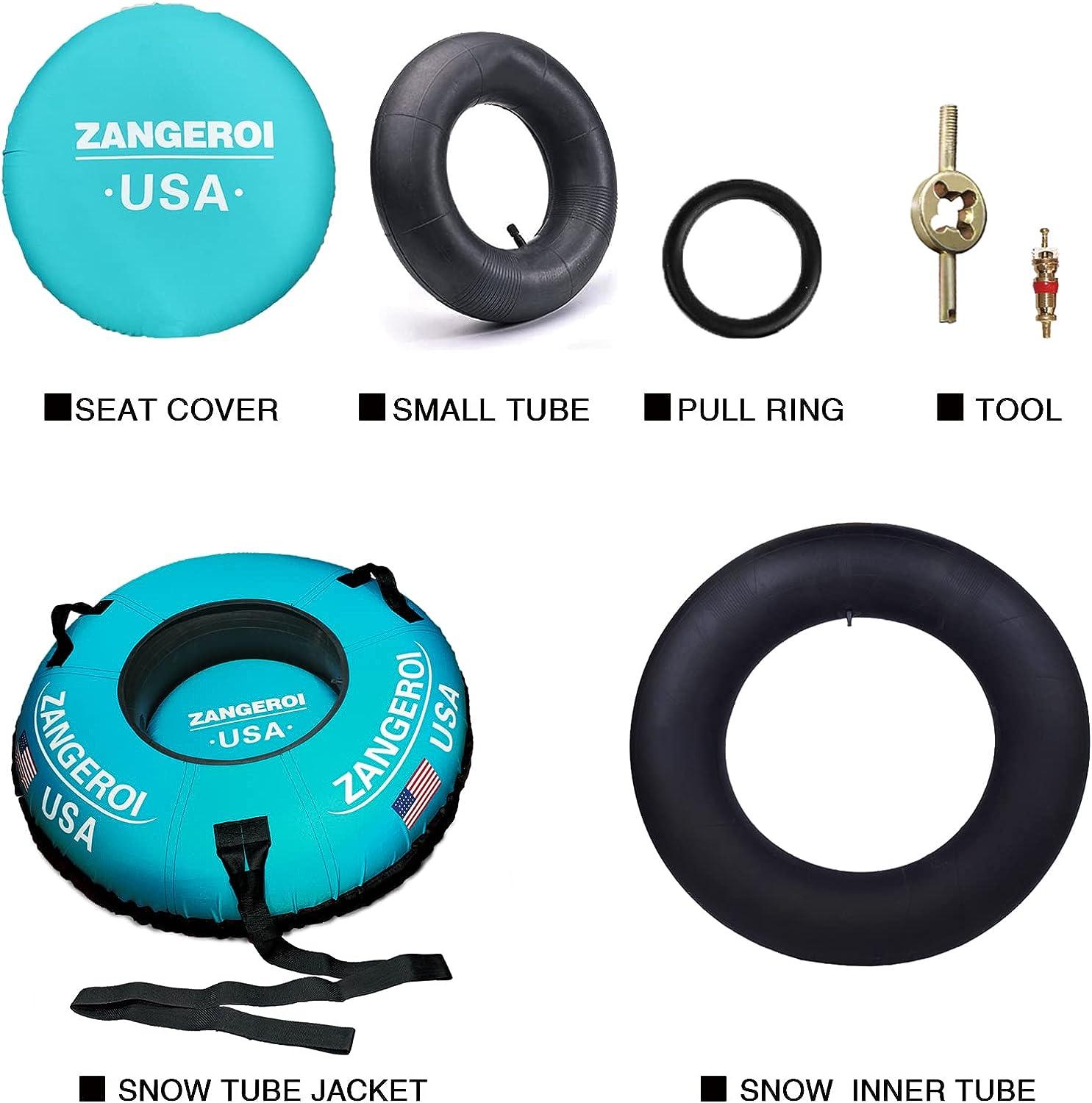 47 inch Heavy Duty Snow Tube for Kids and Adults - Inflatable Sled with ...