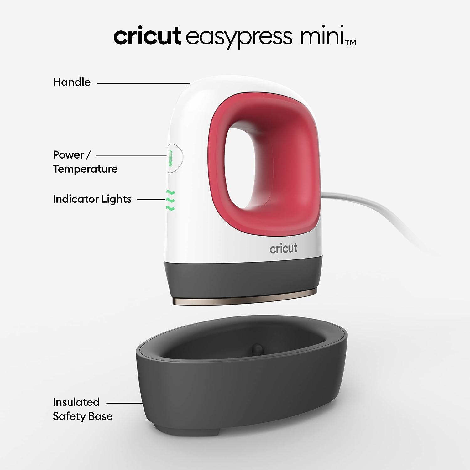 Cricut EasyPress Mini Heat Press - Compact & Lightweight Raspberry for ...