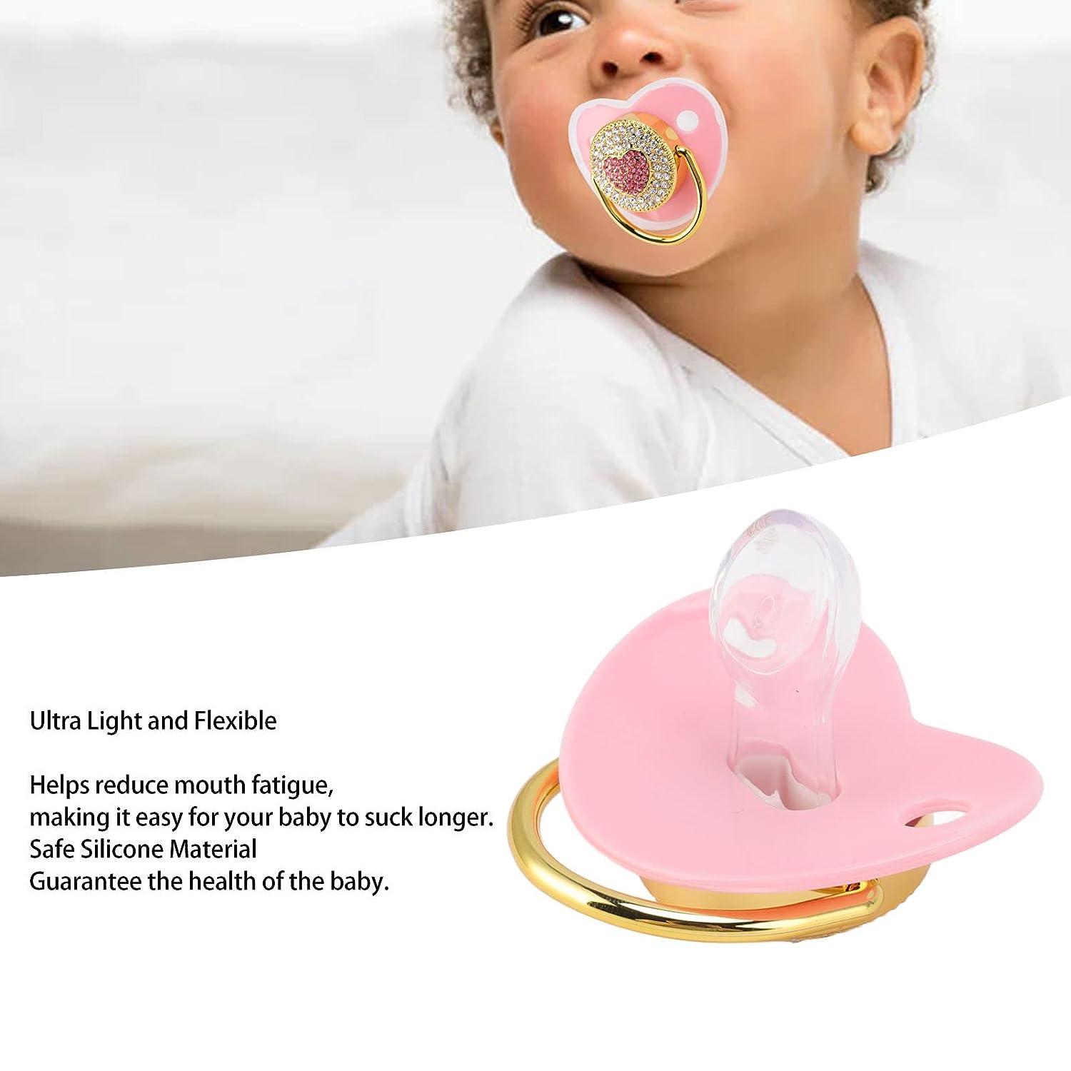 Fashionable Rhinestone-Studded Baby Pacifier for Breastfeeding On-the ...
