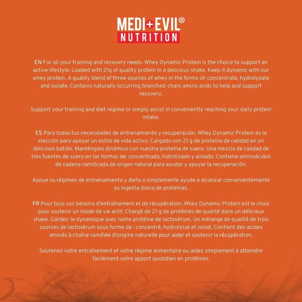 Medi-Evil Nutrition Whey Dynamic Protein Salted Caramel Flavour 2kg 66 ...