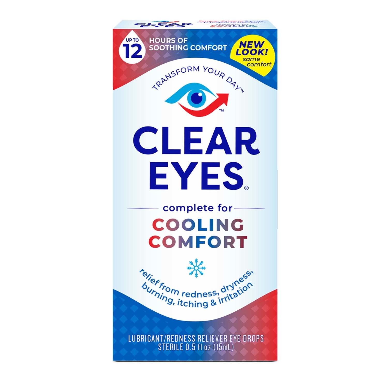 Clear Eyes Cooling Comfort Relief Eye Drops 0.5 Fl Oz - Redness Relief ...